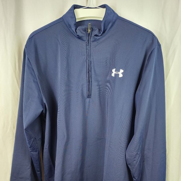 Under Armour | Shirts | Under Armor Navy Blue Quarter Zip Pullover Size ...